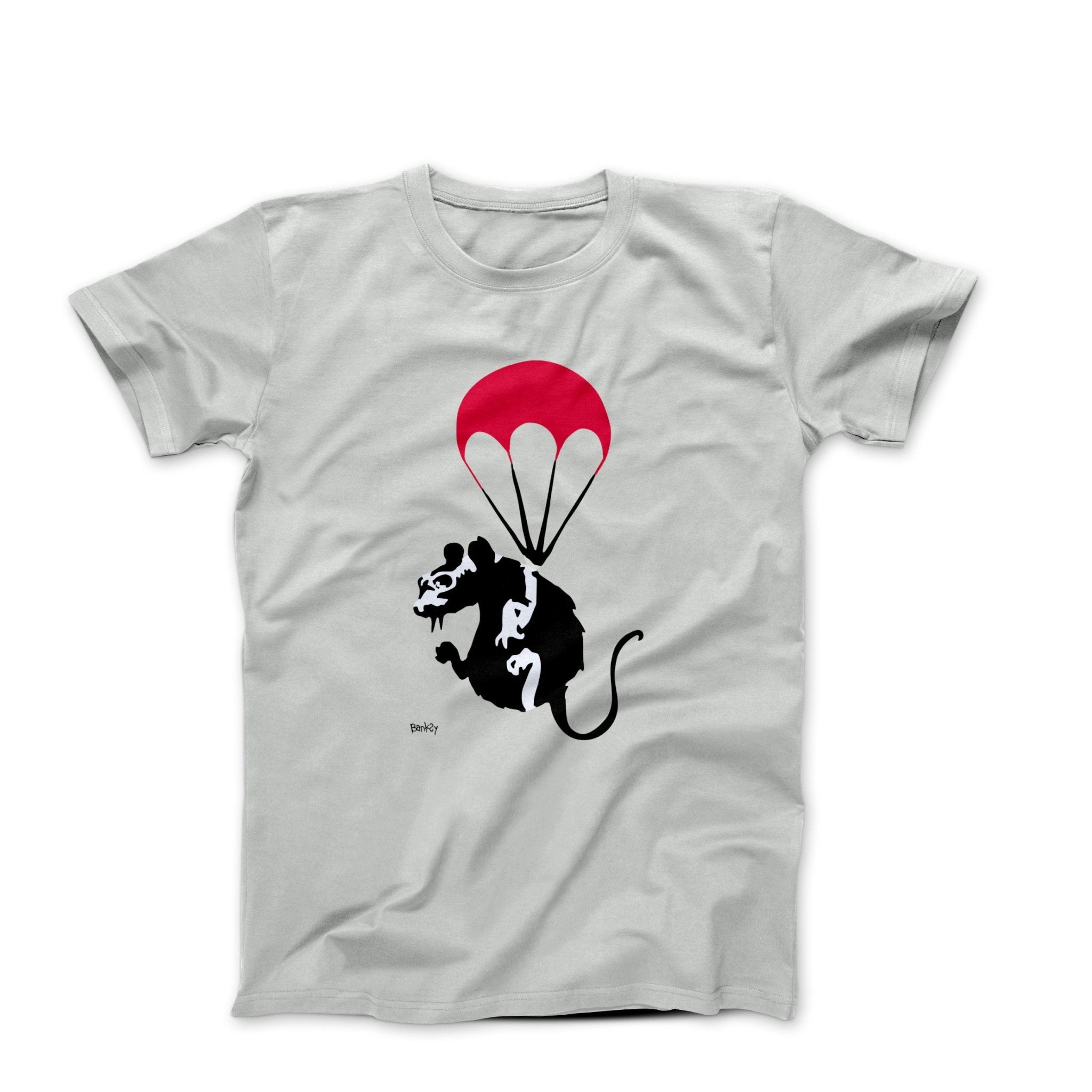Banksy Parachute Rat Street Art T-shirt - Harvey Ltd